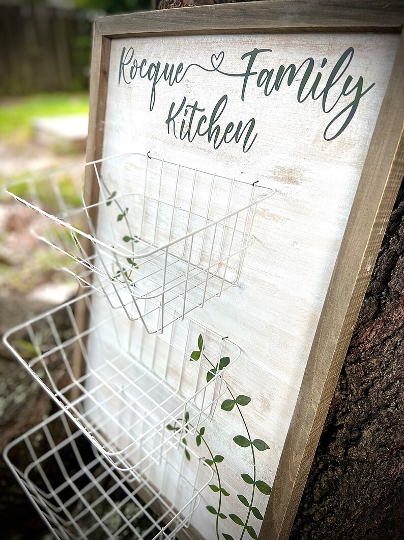 Personalized Produce Sign With Baskets - Etsy