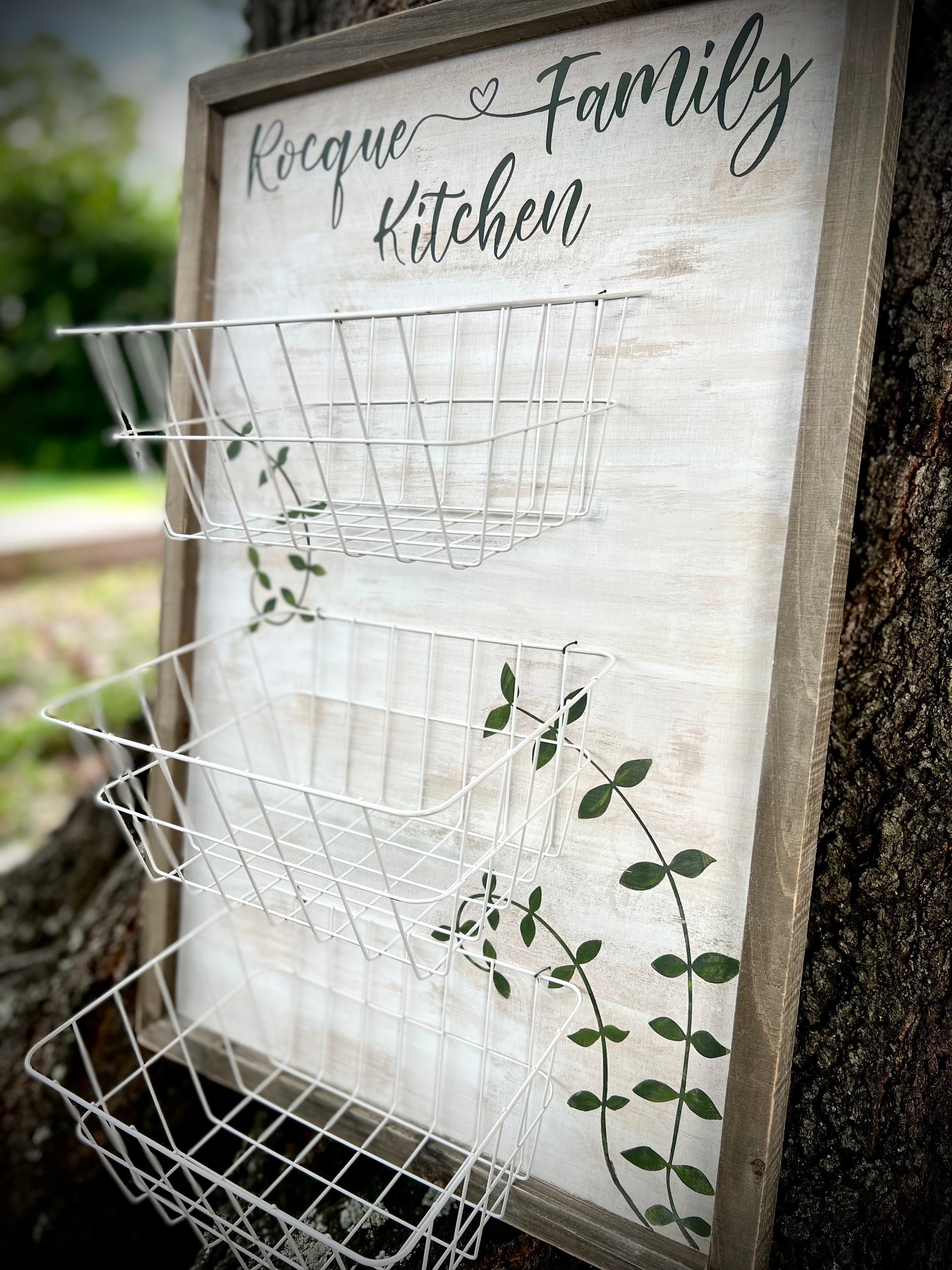 Personalized Produce Sign With Baskets - Etsy