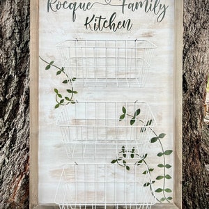 Personalized Produce Sign With Baskets - Etsy