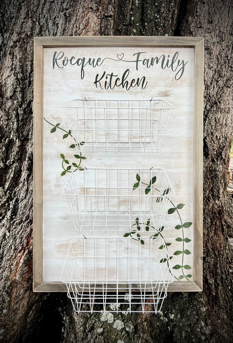 Personalized Produce Sign With Baskets - Etsy