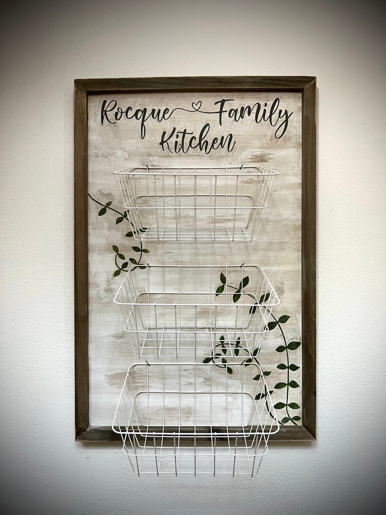 Personalized Produce Sign With Baskets - Etsy