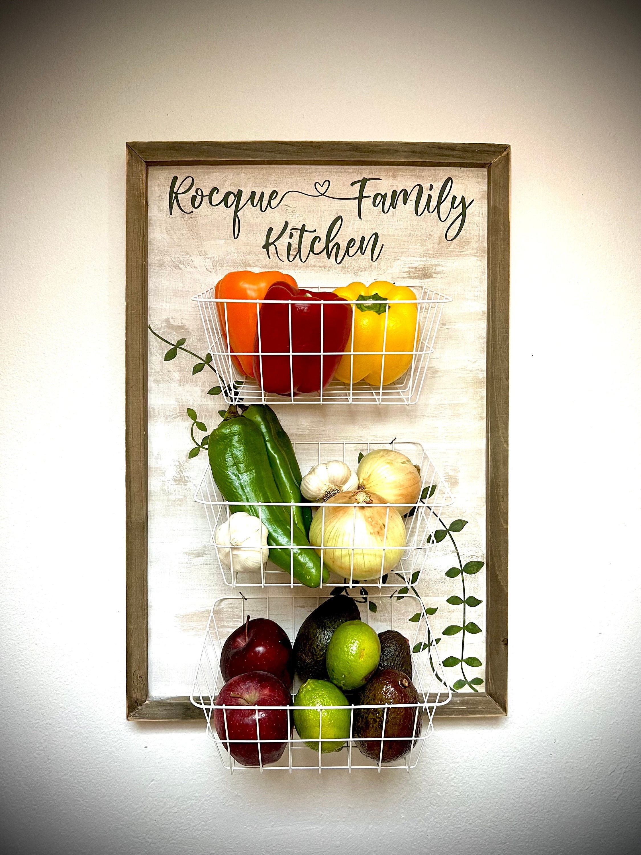Personalized Produce Sign With Baskets - Etsy