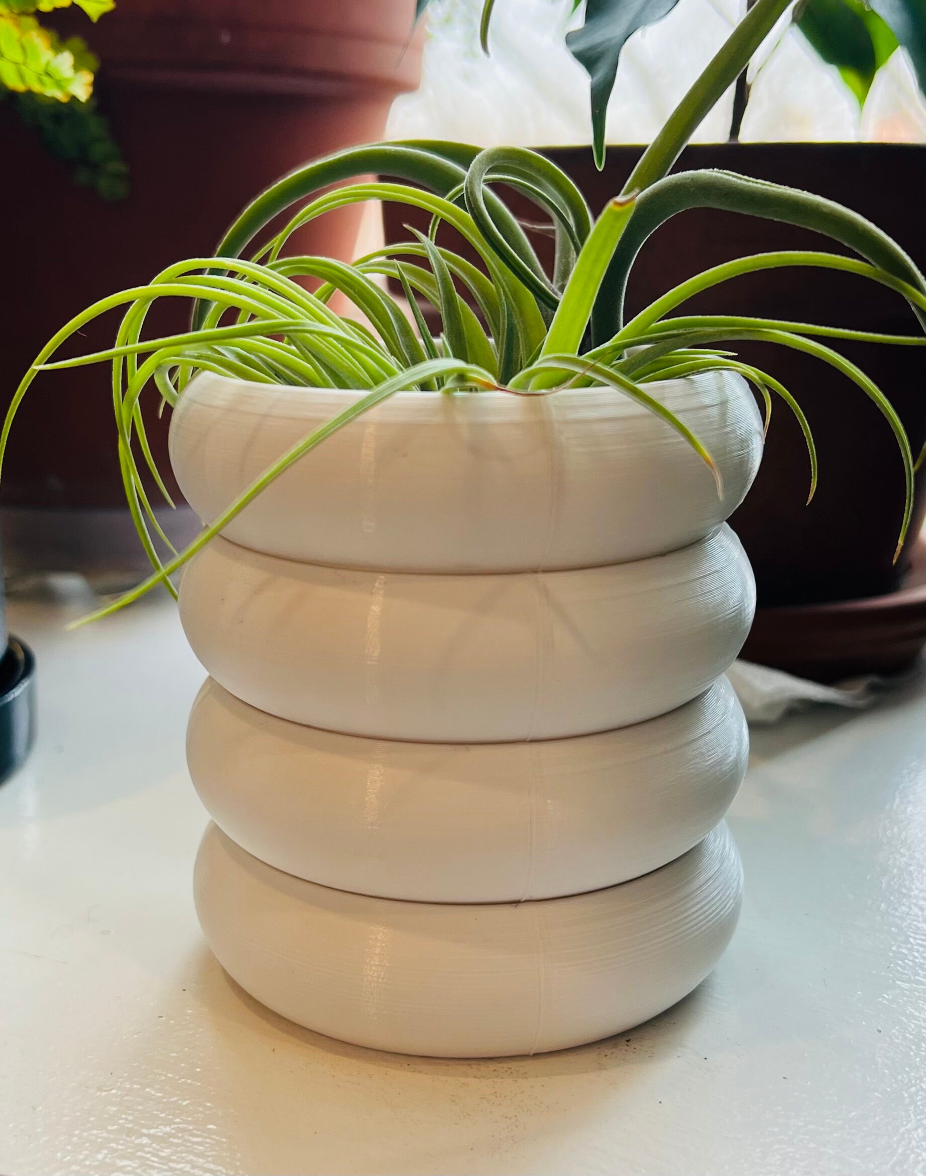 3D Printed Round Ribbed Planter - Etsy