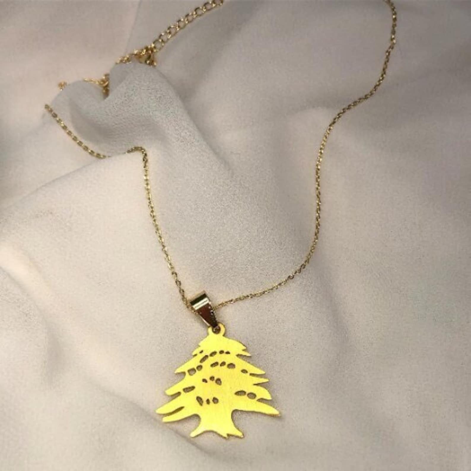 The Cedar of Lebanon Gold Plated 18K Necklace / Lebanese Jewelry ...