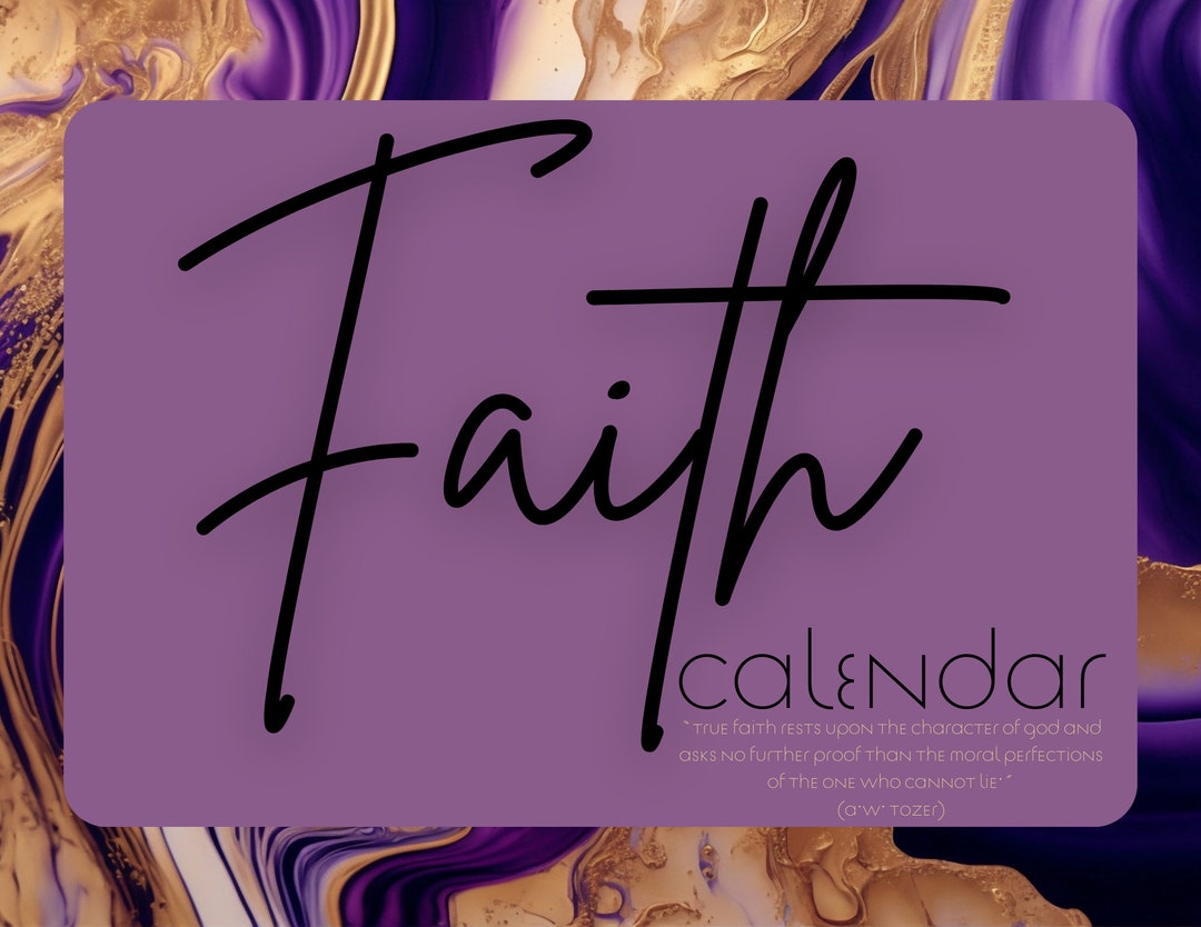 12-month Inspirational Faith Calendar - Etsy