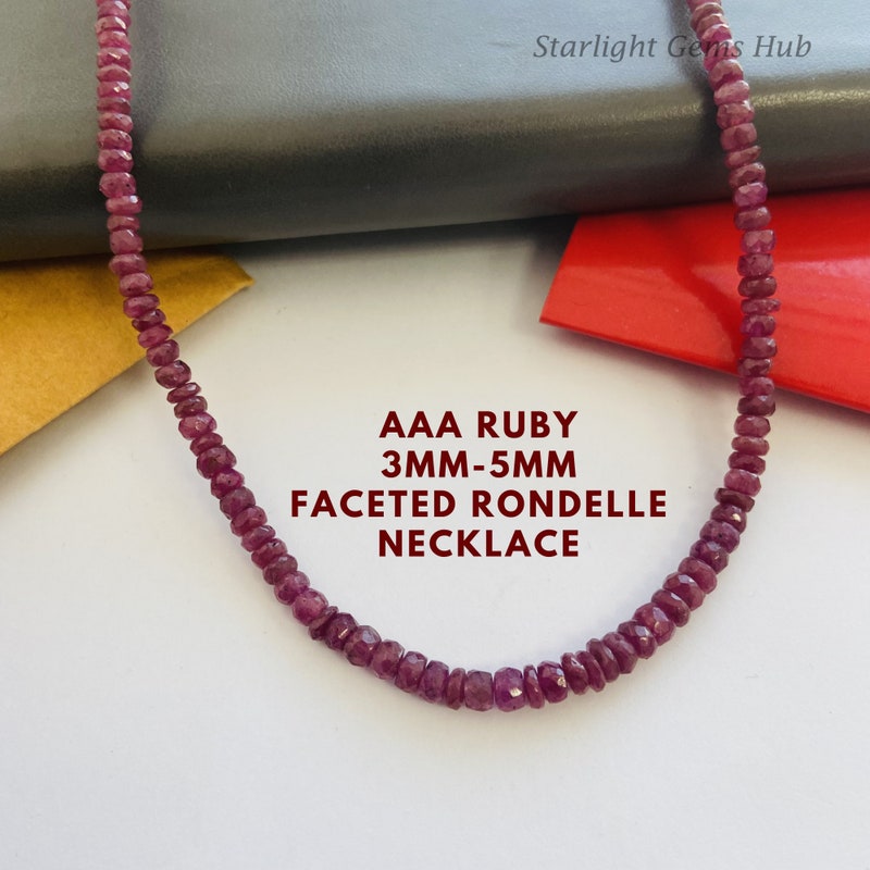 Red Ruby Necklace - Etsy