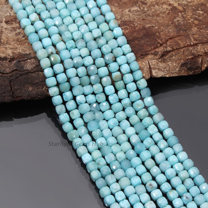 Faceted Larimar - Etsy