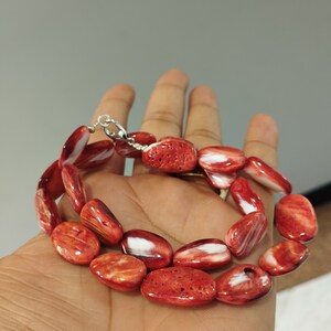 Rare Gemstone Spiny Oyster Stone Jewelry-smooth Tumble Beads-natural ...