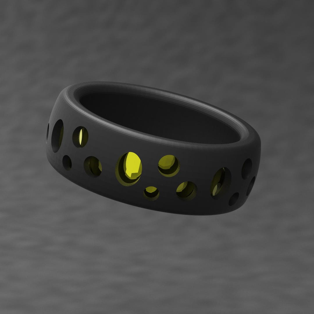 Modern 3D Printed Pearl Pattern Ring - Etsy