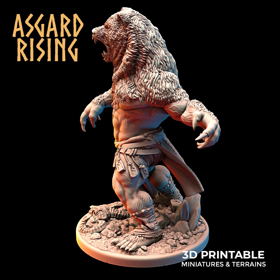 Lycanthrope Mini Set: Werewolf, Werebear, Wereboar From Asgard Rising ...