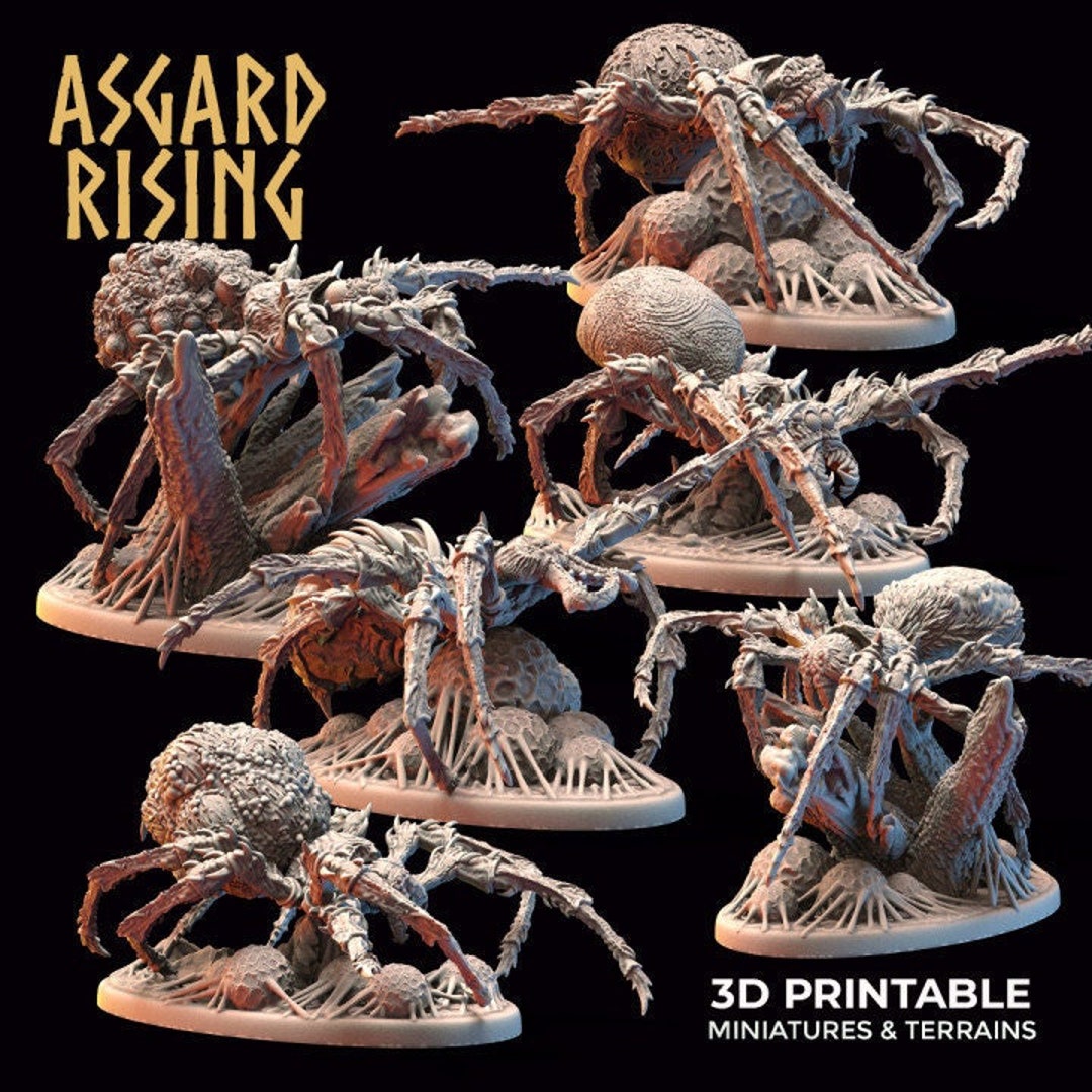 Giant Spiders From Asgard Rising for DND - Etsy