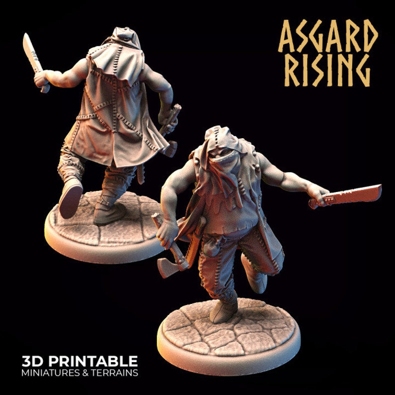 Bandit Rogue Fighter Male Miniatures From Asgard Rising for TTRPG DND ...