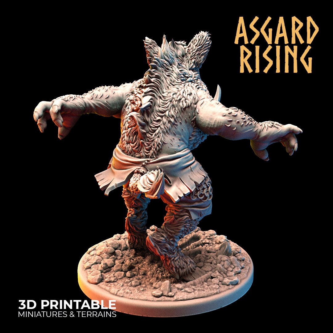 Lycanthrope Mini Set: Werewolf, Werebear, Wereboar From Asgard Rising ...