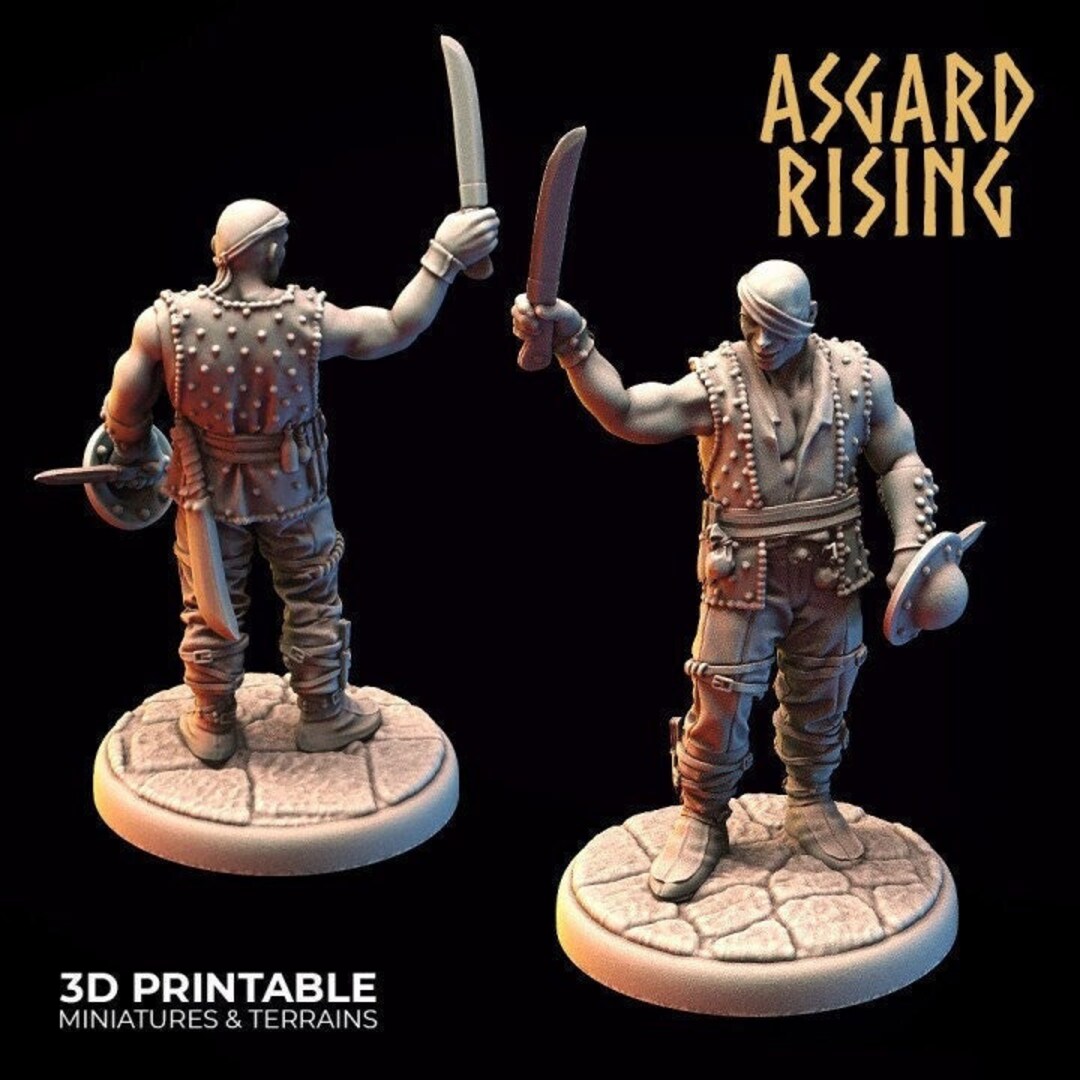 Bandit Chief Rogue Fighter Barbarian Miniature From - Etsy