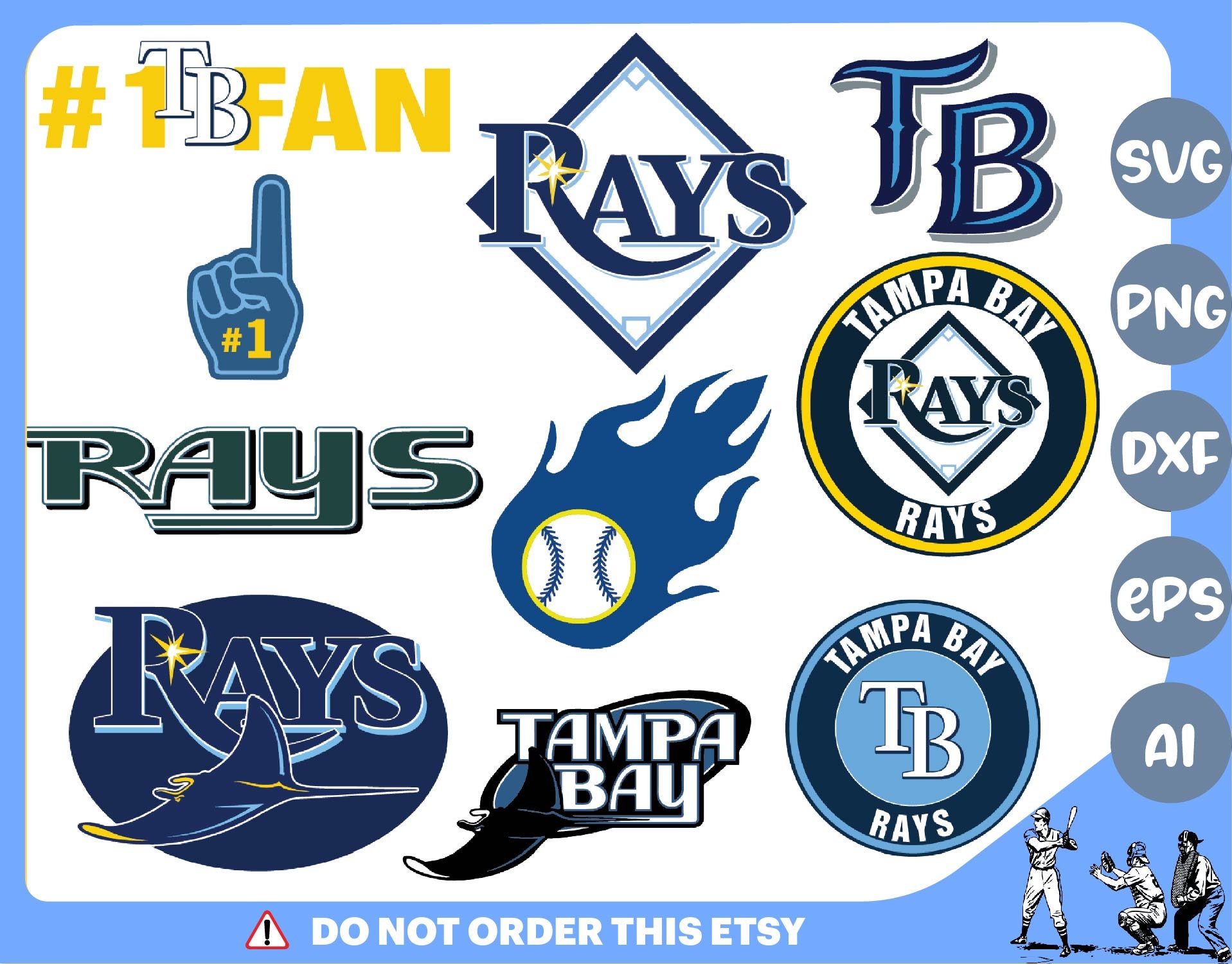 Tampa-bay-rays-svg Clipart Bundle Cutting File Sport Svg - Etsy