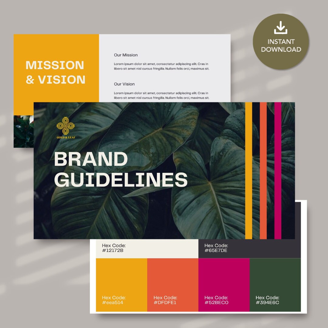 Creative Brand Style Guide Template for Businesses Branding - Etsy