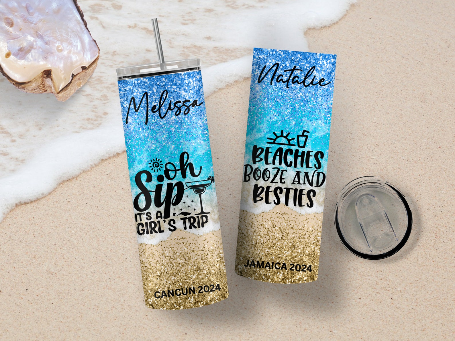 Girls Trip Vacation Tumblers, Matching Birthday Vacation Tumblers, Girl ...