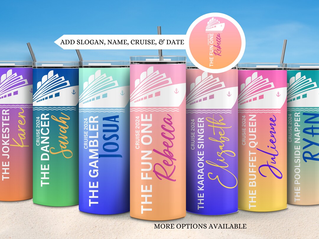 Funny Vacation Tumbler for Family Cruise, Custom Cruise Cup With Name ...