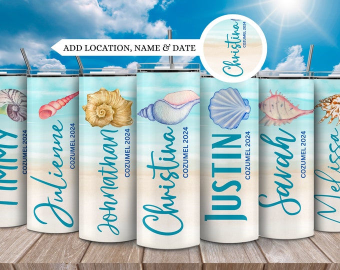 Custom Vacation Tumbler, Personalized Name Family Vacation Gift ...