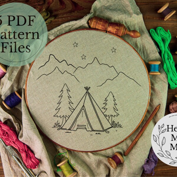 Camping Embroidery - Etsy