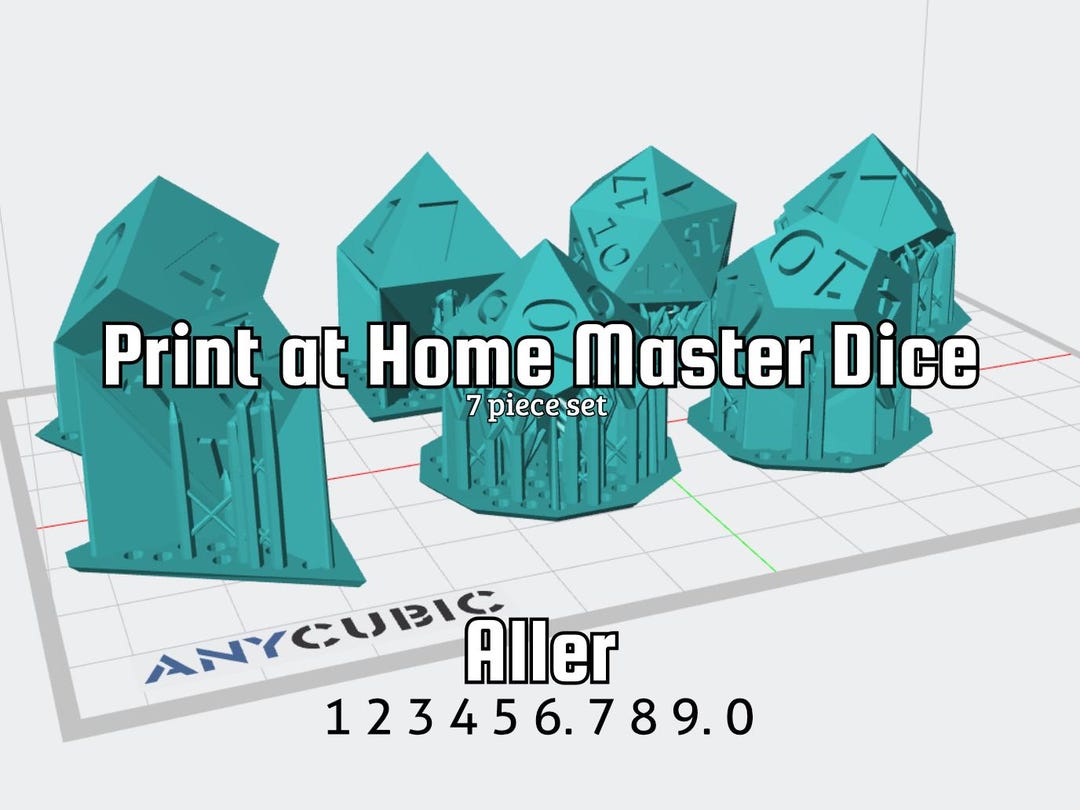 Ready to Print Sharp Edge Master Dice Set 7 Polyhedral Dice Stl Files ...