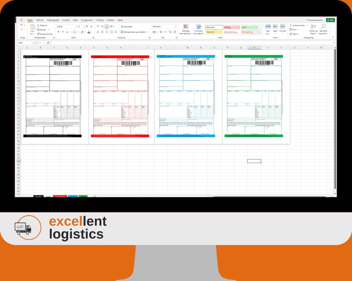 CMR-sjabloon Excel - Etsy Nederland