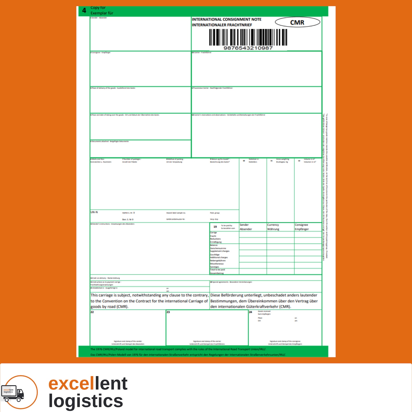 CMR-sjabloon Excel - Etsy Nederland