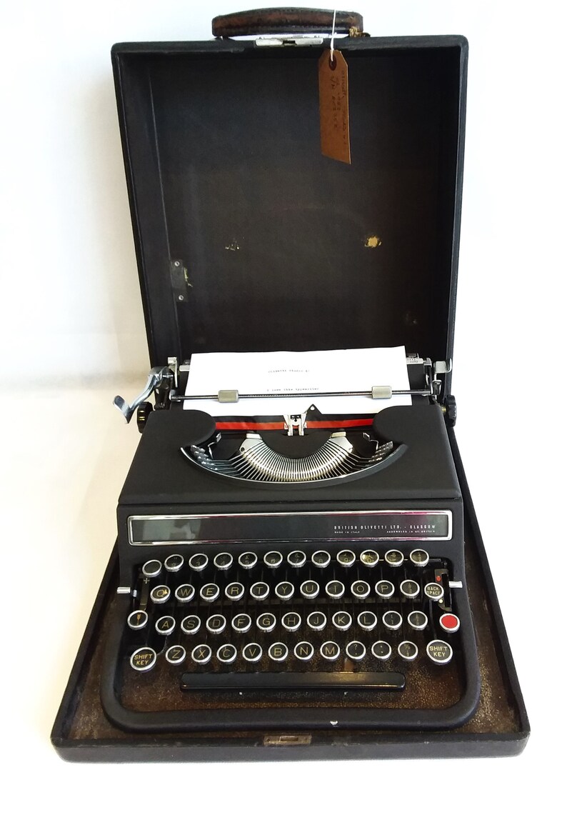 Olivetti Studio 42 Typewriter Manual, Portable, 1953 British Olivetti ...