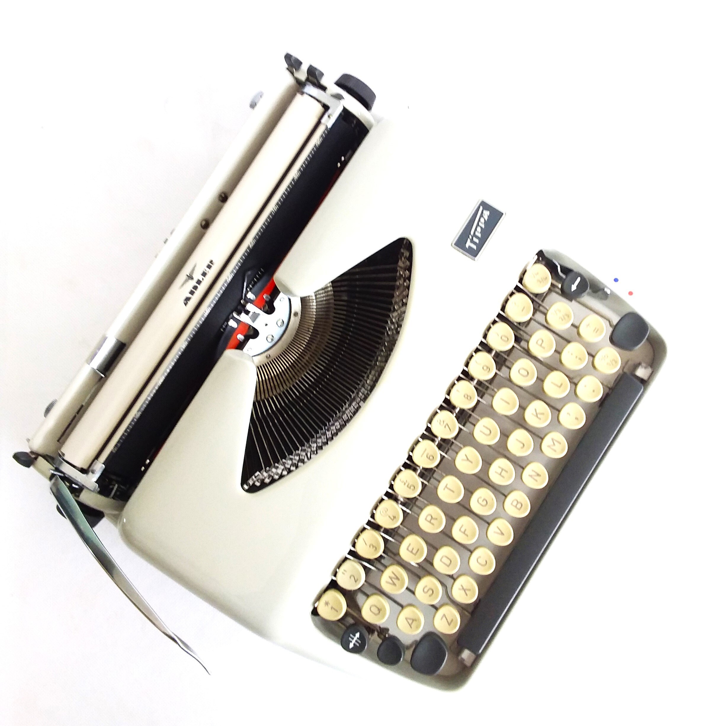 Adler Tippa Typewriter, German QWERTY Typewriter, Working Portable Type ...