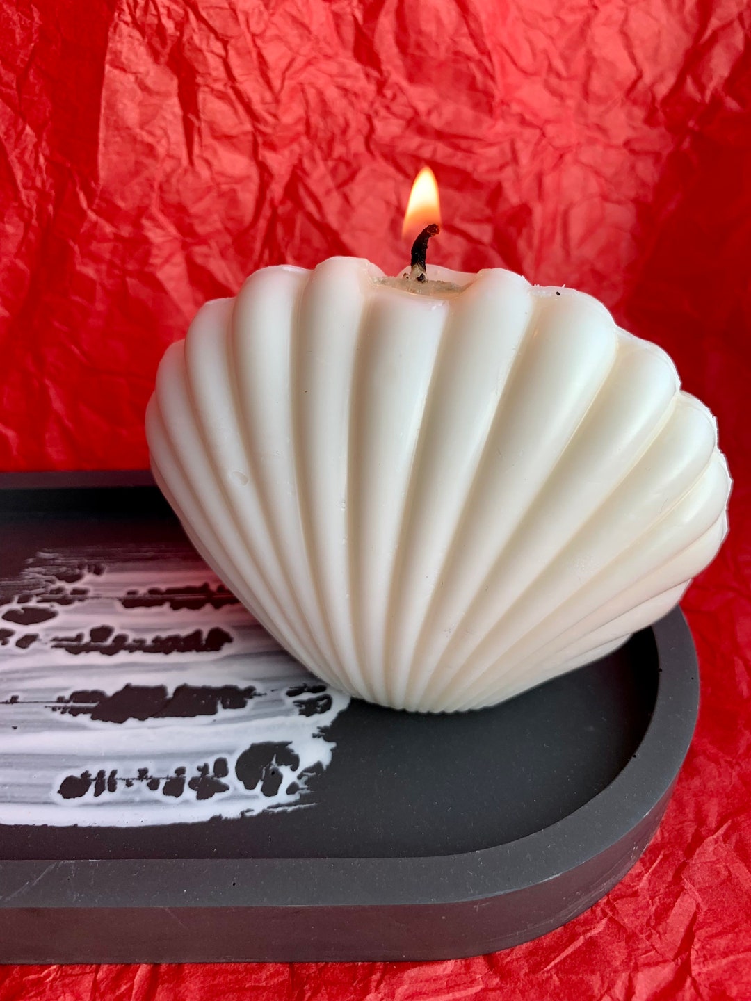 Shell Candle, Sea Shell Candle, Scallop Candle, Clam Shell Candle - Etsy