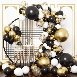 144pcs Black and Gold Balloon Garland Arch Kit 5 10 12 18 - Etsy