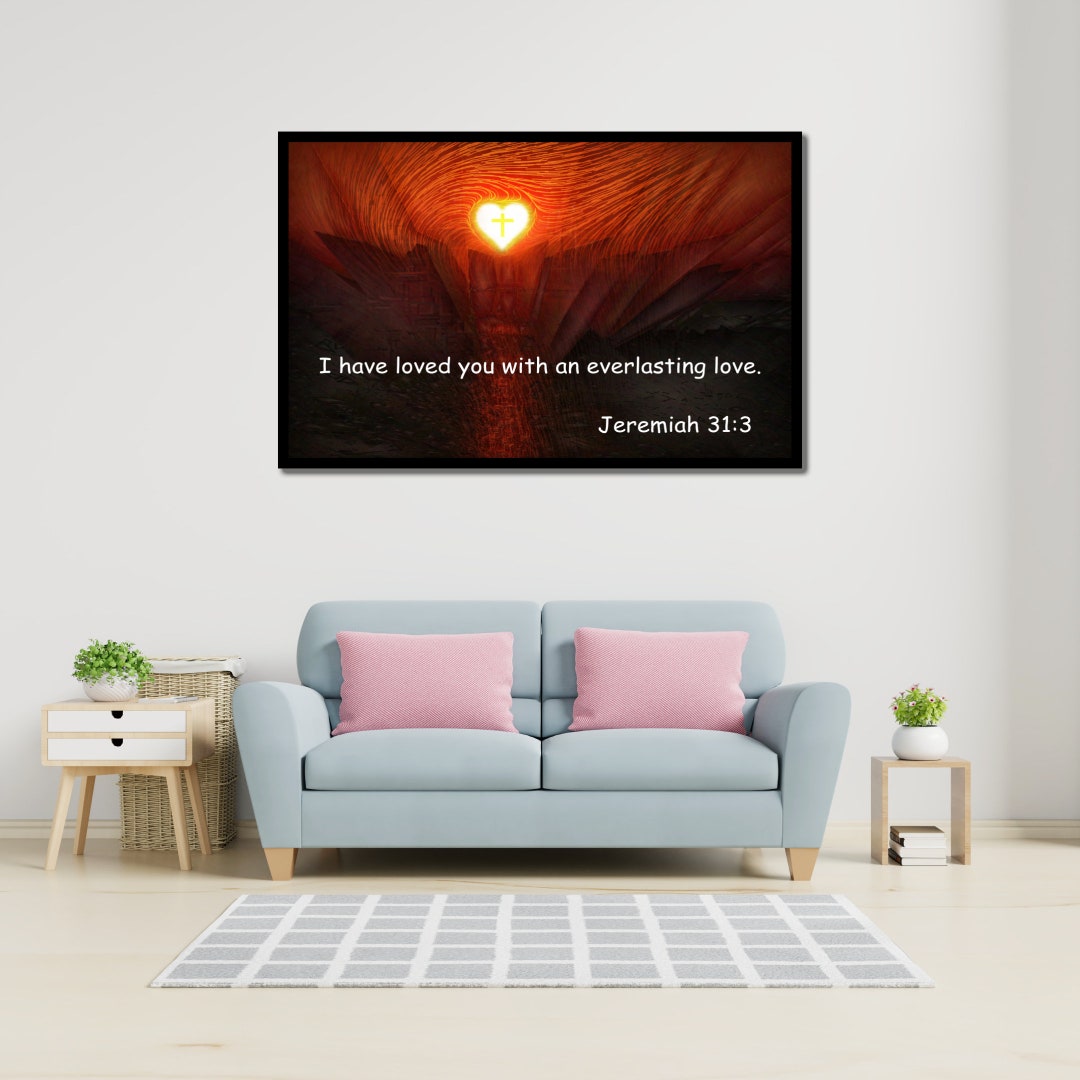 Bible Verse Digital Wall Design. Gift or Inspiration Decoration for ...