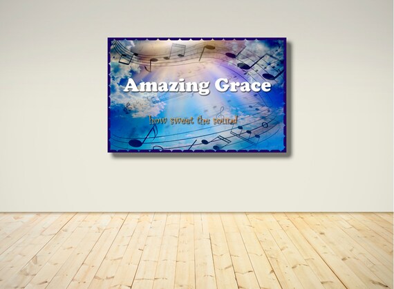 Amazing Grace Wall Art. Christian Digital Design. Inspiring | Etsy