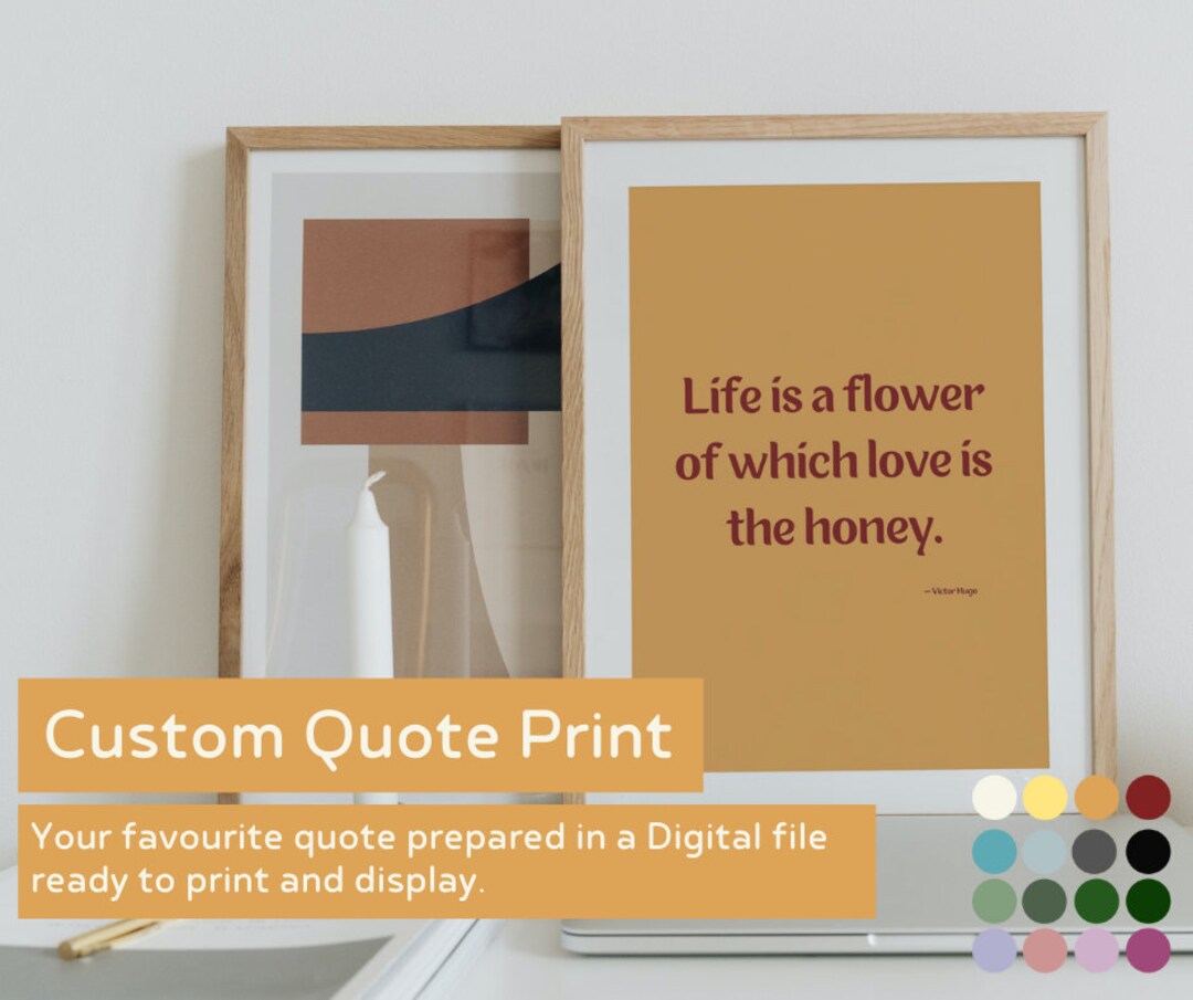 Downloadable Custom Print Quote, Digital Poster Print, Custom Quote ...