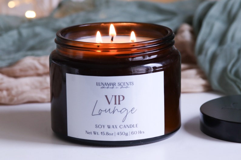 Spicy Tobacco Rum Scented Candle: 3-wick Soy Wax, 50 Hour Burn - Etsy