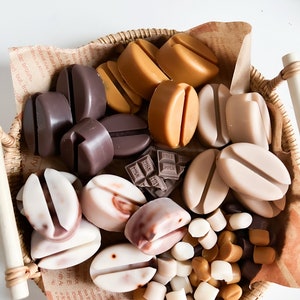 Coffee Soy Wax Melts Box Mix, Vanilla Caramel Espresso Mocha Chocolate ...