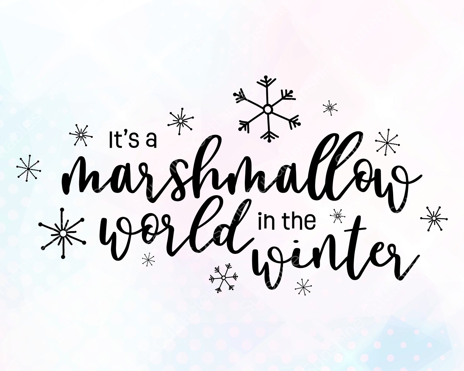 It's a Marshmallow World in the Winter SVG Christmas Sign - Etsy