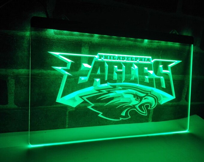 Personalized Acrylic LED Philadelphia Eagles Light - Etsy