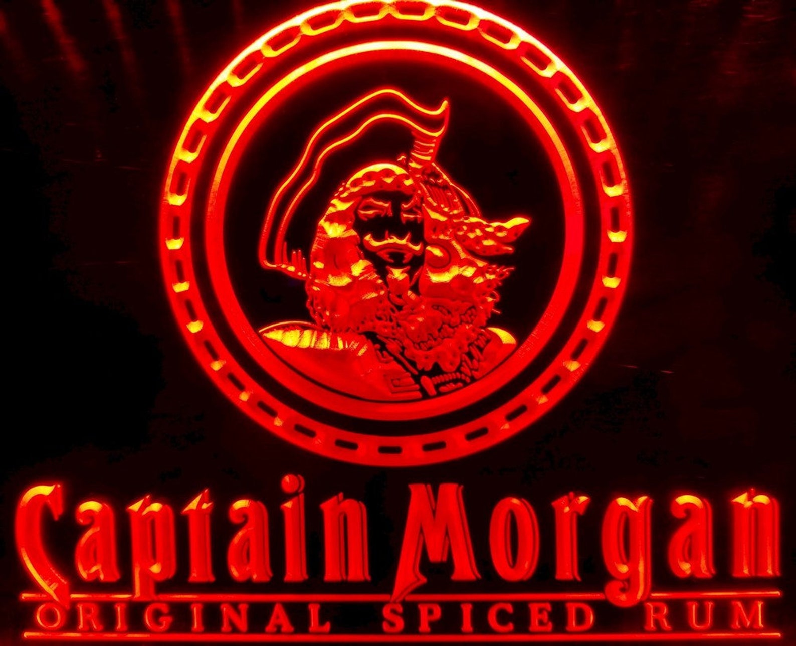 Captain Morgan LED Sign Light Neon Acrylic Carved Hanging Wall | Etsy