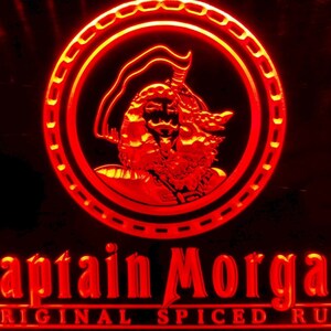 Captain Morgan LED Sign Light Neon Acrylic Carved Hanging Wall | Etsy