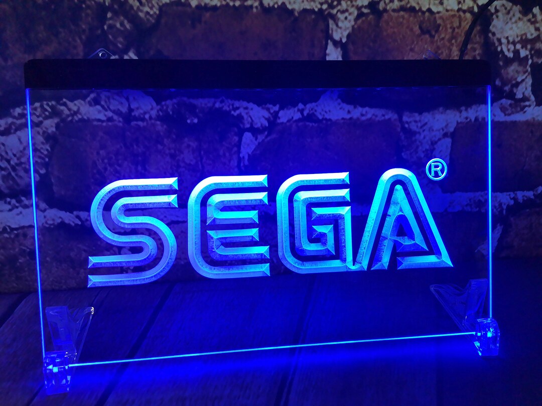 Custom, Sega LED Sign Neon Light, Personalized Game Room Lit Up Display ...