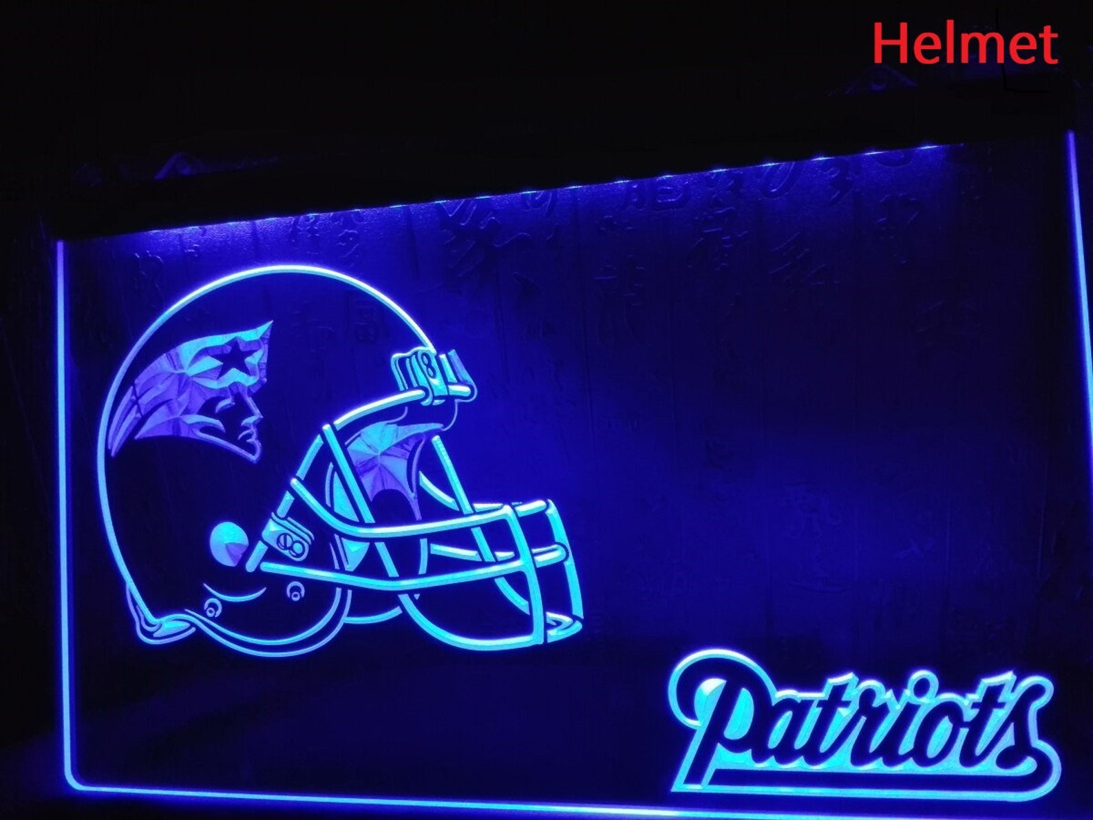 New England Patriots LED Sign Light Game Neon Acrylic Carved - Etsy