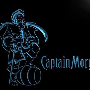 Captain Morgan LED Sign Light Neon Acrylic Carved Hanging Wall | Etsy
