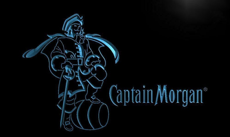 Captain Morgan LED Sign Light Neon Acrylic Carved Hanging Wall | Etsy