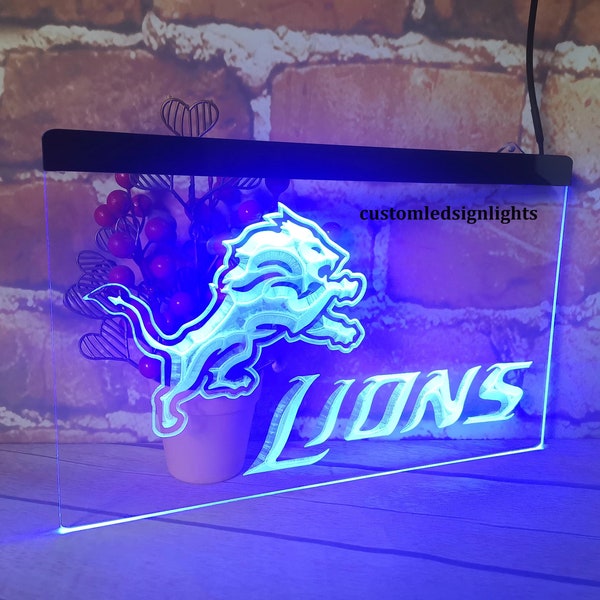 Detroit Lions Neon Sign - Etsy