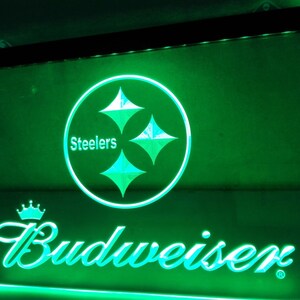 Pittsburgh Steelers Sports LED Light Sign - 8 X 12 / Acrylic Wall Art ...