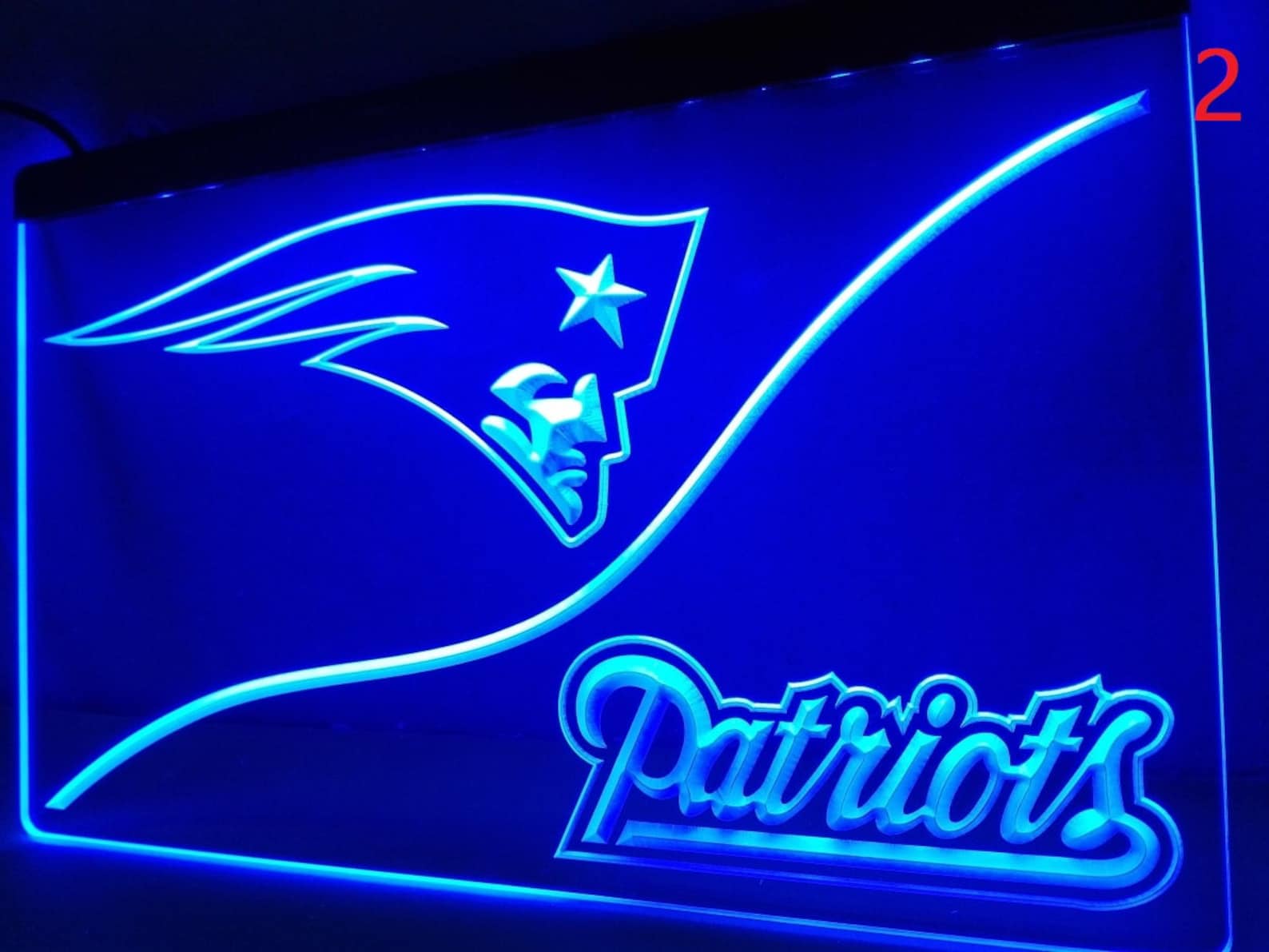 New England Patriots LED Sign Light Game Neon Acrylic Carved - Etsy