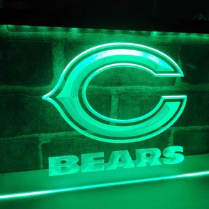 Chicago Bears LED Sign Light Game Neon Acrylic Carved Hanging - Etsy