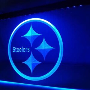 Pittsburgh Steelers Sports LED Light Sign 8 X 12 / Acrylic - Etsy