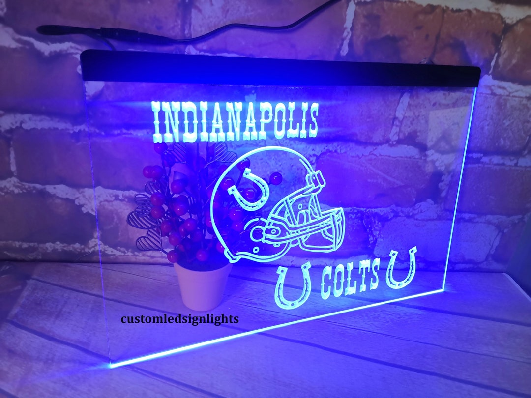 Indianapolis Colts LED Sign Light Game Neon Acrylic Carved Hanging Wall ...